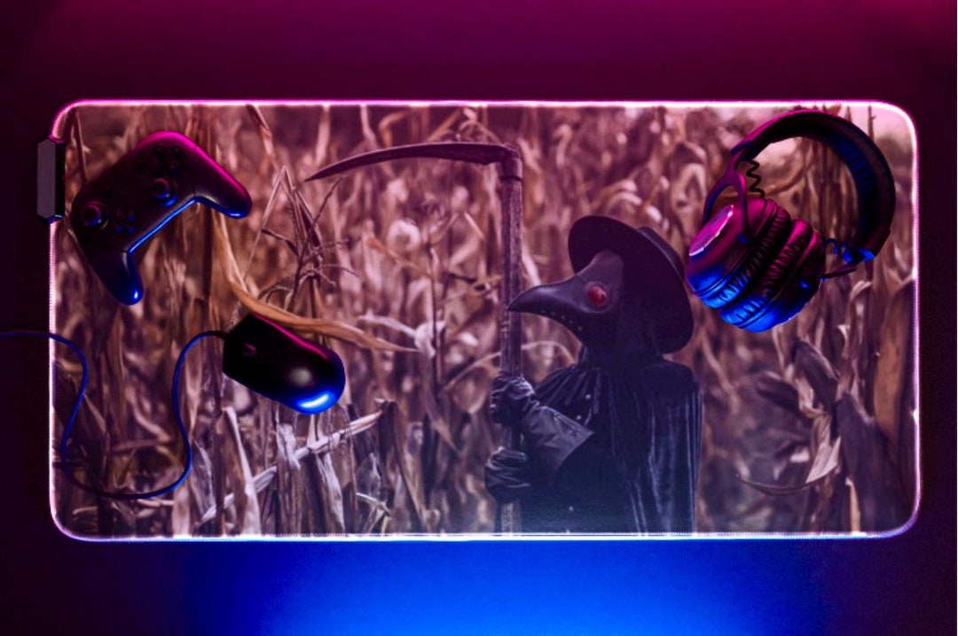 Plague Doctor LED Gaming Mouse Pad Desk Matt - Etsy