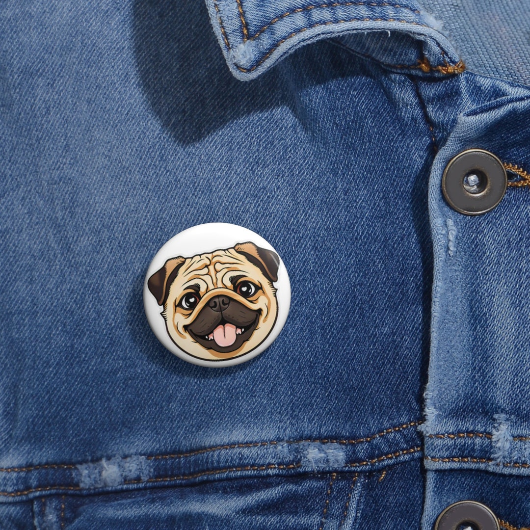 Cute Backpack Pin Buttons, Kids Pins, Back to School Backpack Pins, Pug ...
