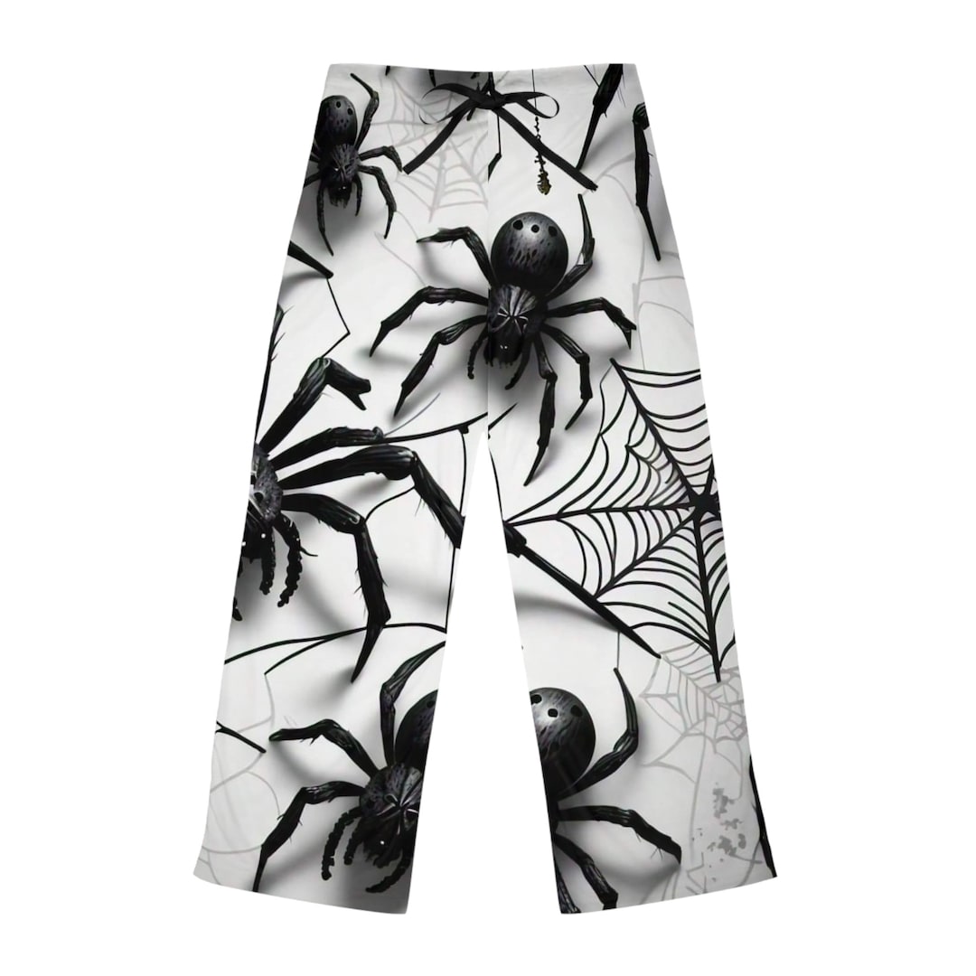 Halloween Pajamas, Spider Pants, Halloween Pants, Women's Spider Pajama ...