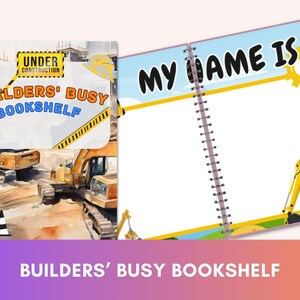 Editable Template / Printable Builders' Busy Bookshelf Busy Book ...