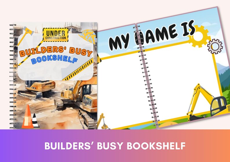 Editable Template / Printable Builders' Busy Bookshelf Busy Book ...