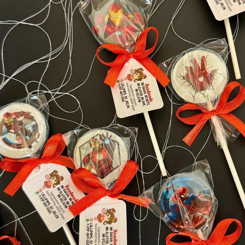 Superhero Lollipop - Etsy