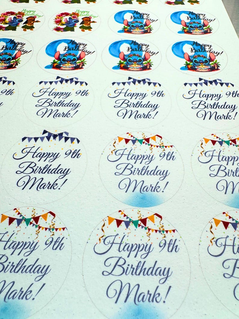 Custom Edible Image Cupcake Toppers, Personalized Sugar Paper, Photo ...