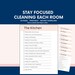 Stay Organized With Our Room-by-room Cleaning Checklists - Instant PDF ...