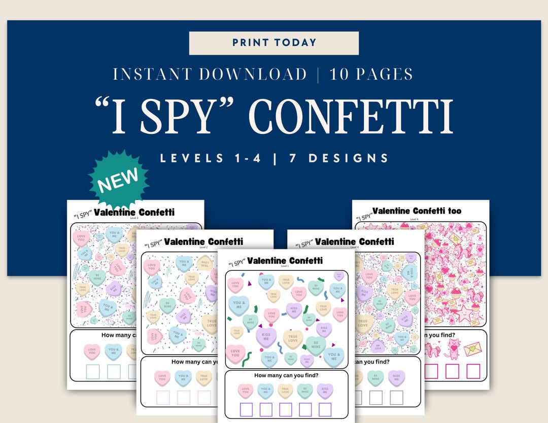 I Spy Kids Printable Try Our New I SPY CONFETTI Kids Valentine Activity ...