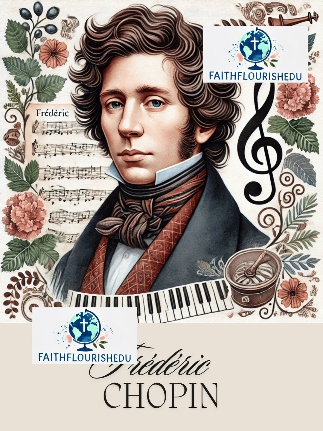 Famous Composers - Chopin - Art Prints for Homeschool and Classroom ...