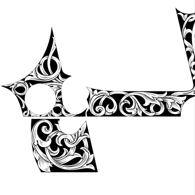 Baroque Pattern Design,browning Engraving Design, Gun, Grips, Vector ...