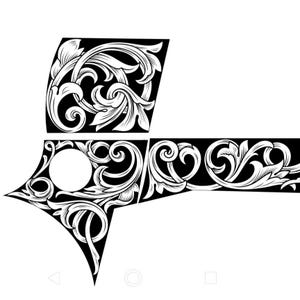 Baroque Pattern Design,browning Engraving Design, Gun, Grips, Vector ...