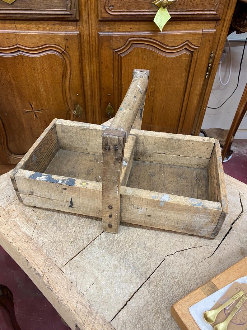 Primitive French Wood Divided Garden Trug #214 - Etsy