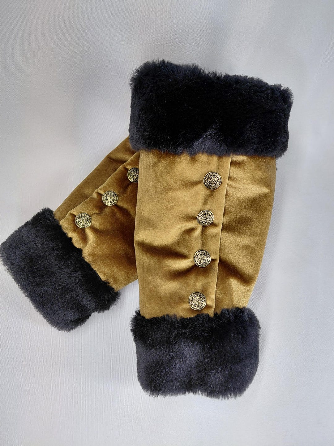 Hand Muff Faux Fur 18th /19th Century Mufflette Muffatee Mitts ...