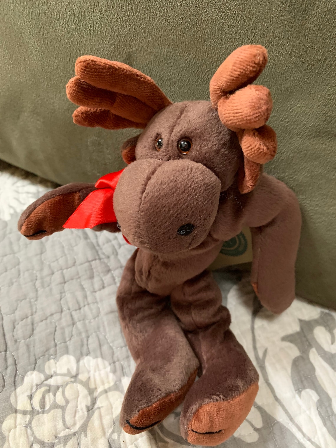 Millie Lemoose an Adorable Moose With Red Ribbon Vintage Baby - Etsy