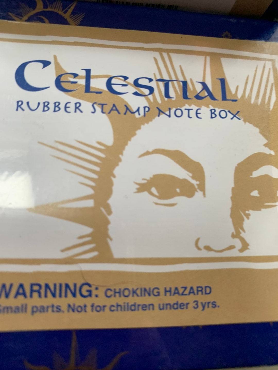 Celestial Rubber Stamp Note Box With 5 Rubber Mounted Rubber Stamp ...