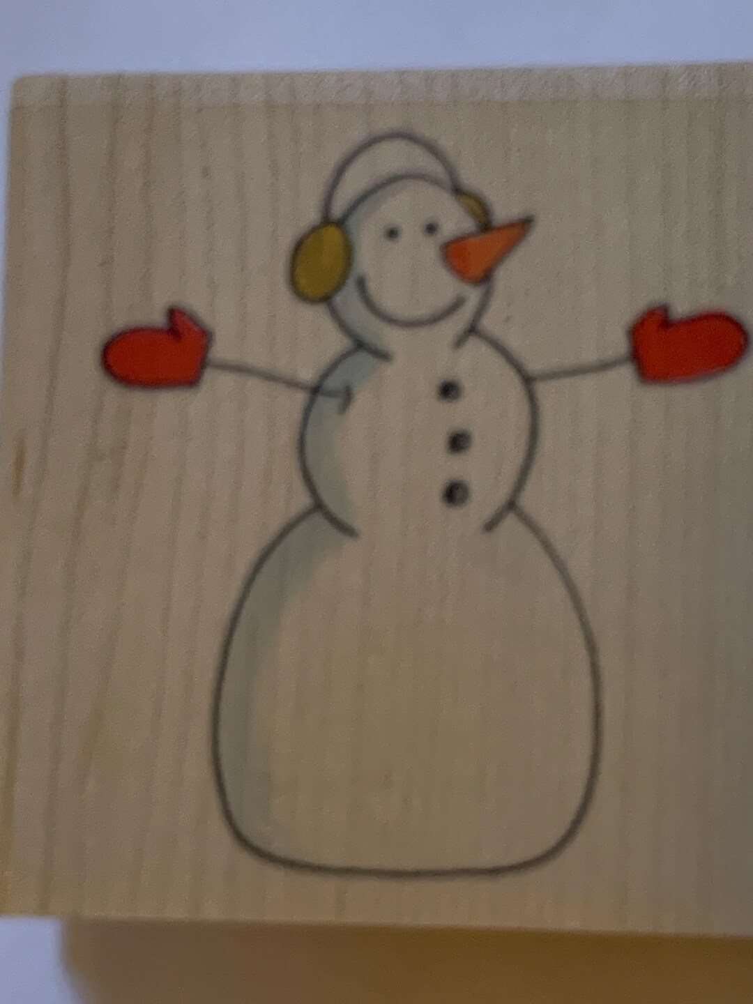 Mitten Snowman Wood Mounted Rubber Stamp From Whipper Snapper New ...