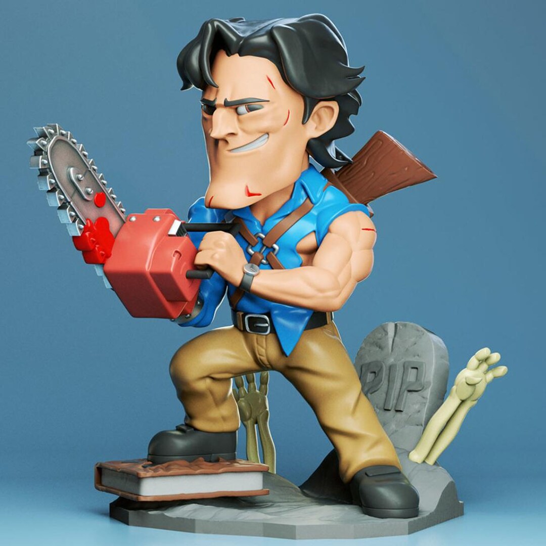 Ash Evil Dead Chibi Fan Art 3d Printed Figure Unpainted Unassembled ...