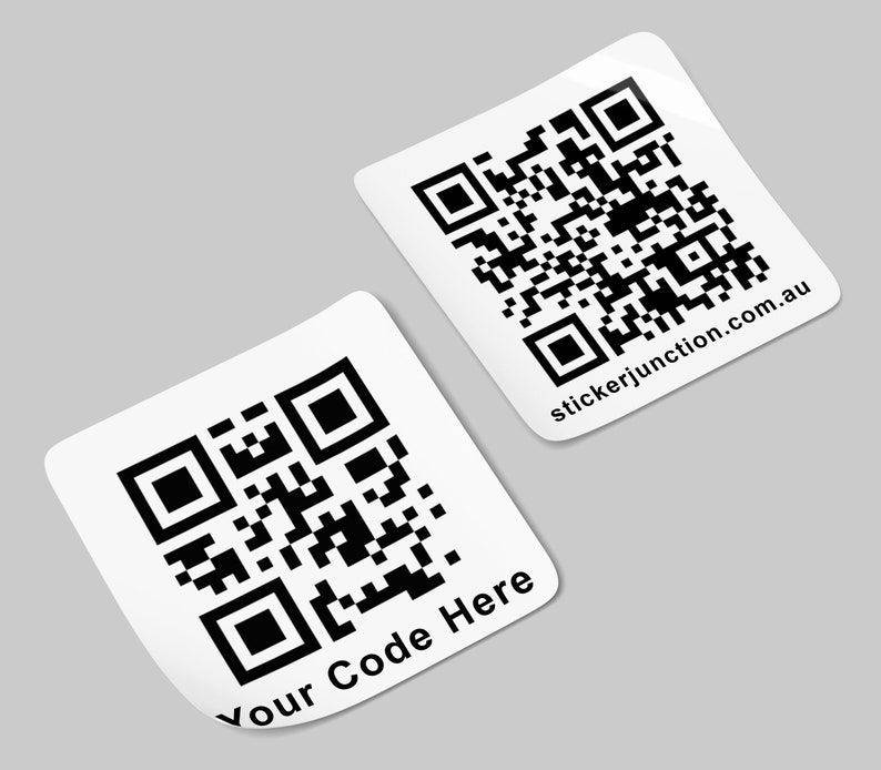 Custom Vinyl Stickers QR Code Pack of 50 Size 40mm Die Cut Sticker ...