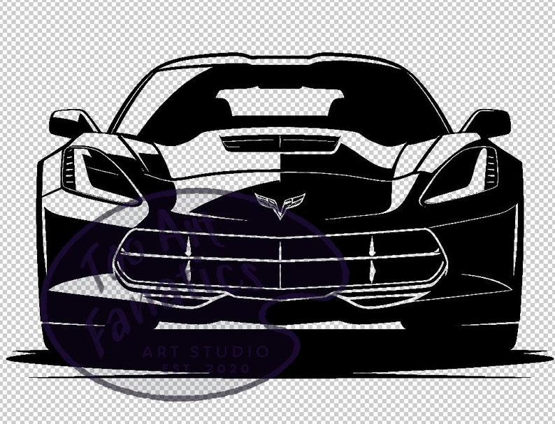 Corvette SVG & PNG Image Bundle 5 High-quality Files for Cricut ...