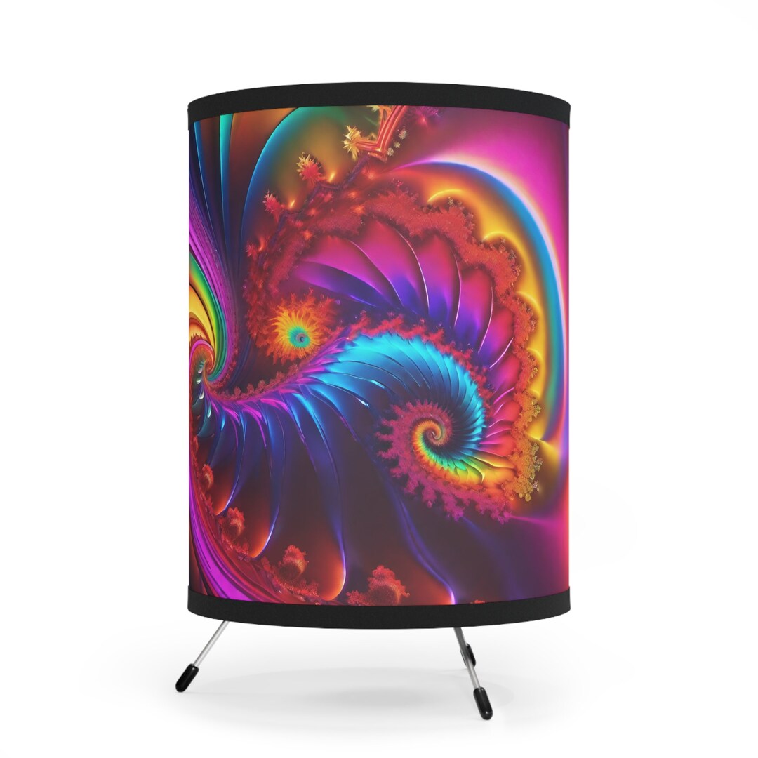 Psychedelic Lamp Tripod Trippy Lamp Perfect for Dorm Rooms, Bachelor ...