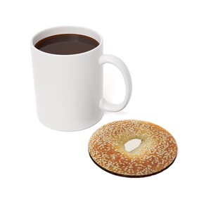 Sesame Seed Bagel Coasters Fun and Unique Gift for Bagel Lovers 4 ...