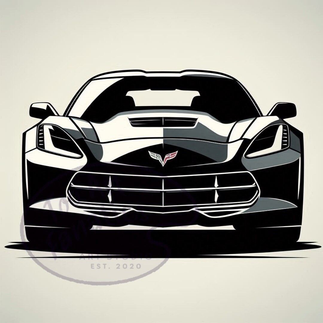 Corvette SVG & PNG Image Bundle 5 High-quality Files for Cricut ...