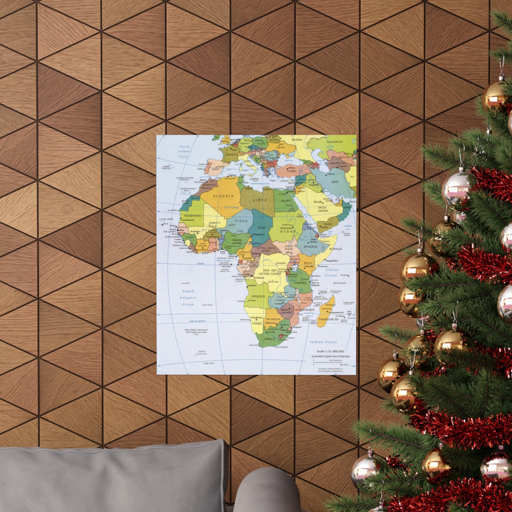 Africa Political Map Poster Premium Matte Map of Africa Poster ...