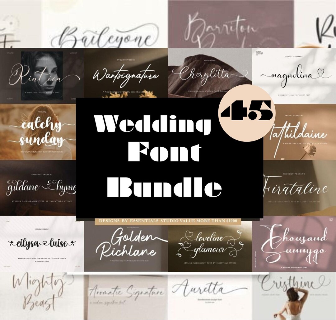 Handlettered Font Bundle Planner Fonts Farmhouse Font Calligraphy Font ...