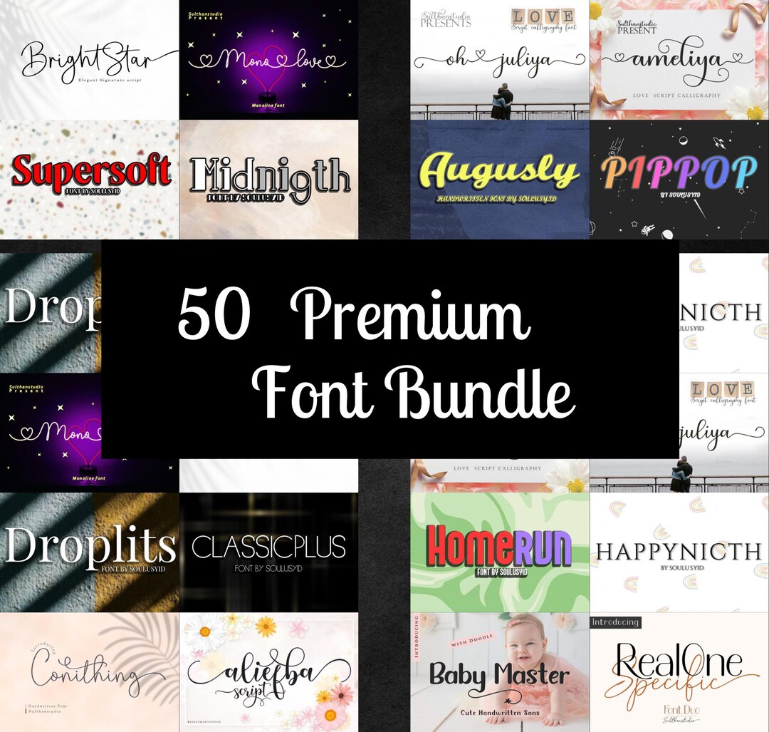 Written Font Bundle Handwritten Font Bundle Calligraphy Font Bundle ...