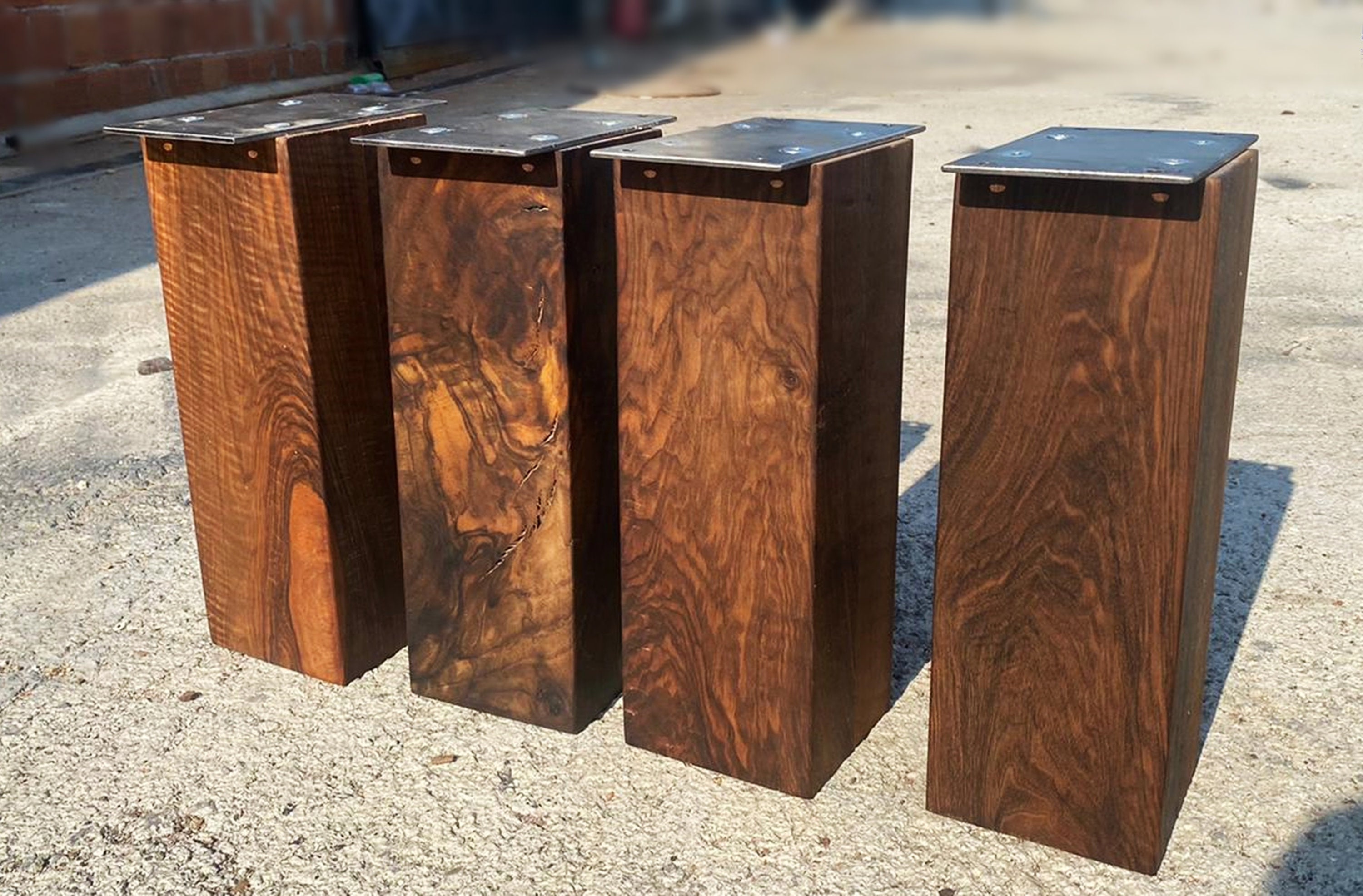 Table Leg, Solid Wood Walnut Thick Base, Coffee Table Base, Sturdy ...