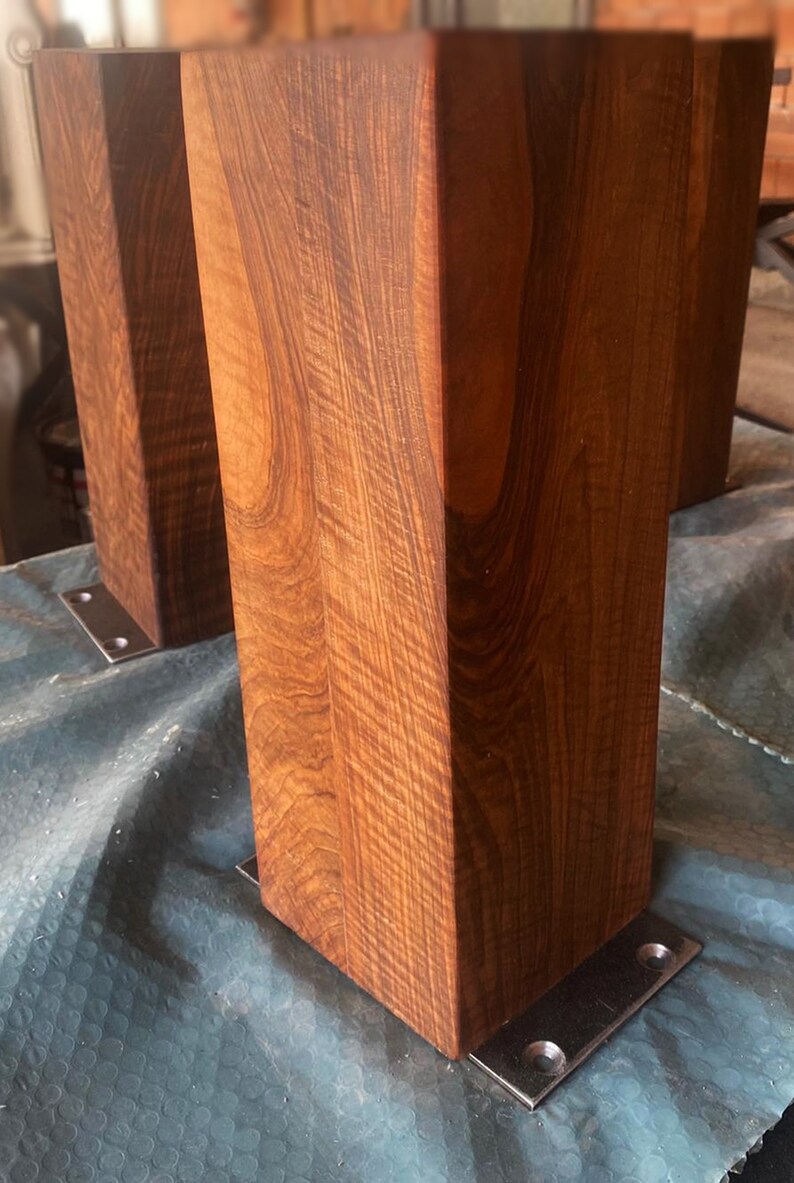 Table Leg, Solid Wood Walnut Thick Base, Coffee Table Base, Sturdy ...