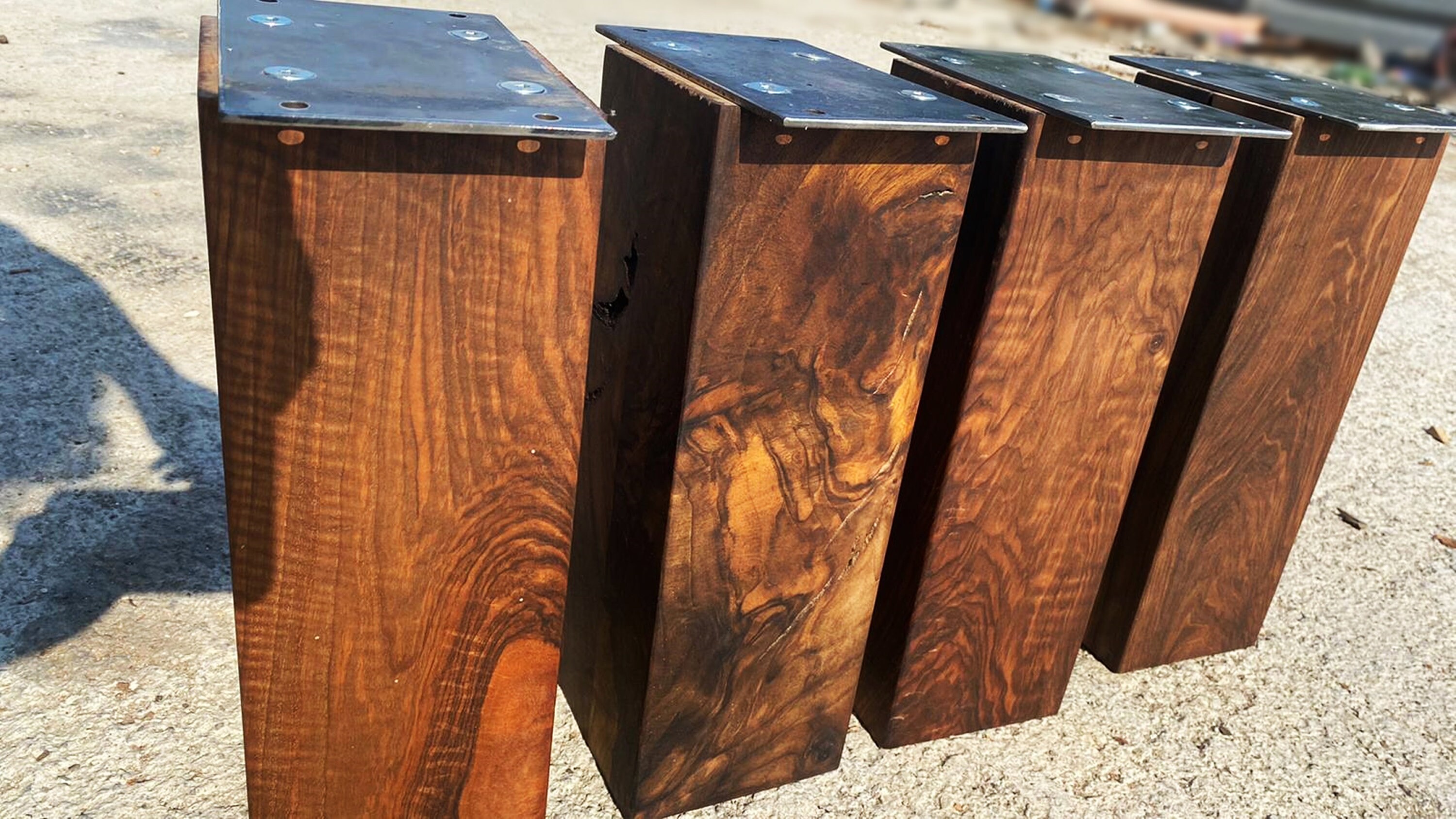 Table Leg, Solid Wood Walnut Thick Base, Coffee Table Base, Sturdy ...