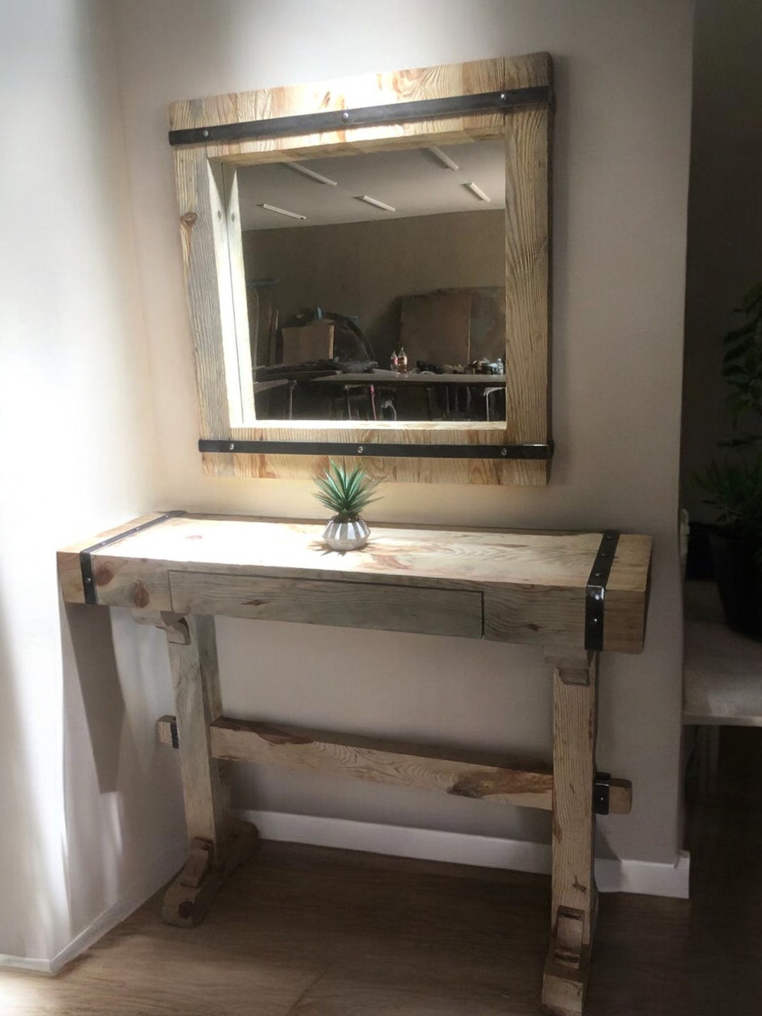 Console Table, Set With Mirror Bedroom Console With Drawers ,hallway ...
