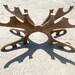 Table Base, Deer Antler Design Wooden Base, Solid Walnut Wood Leg ...