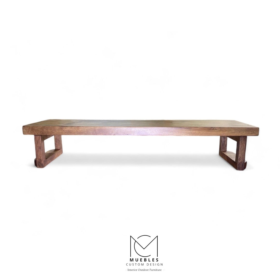 Solid Walnut Wood Monitor Stand, Ergonomic Monitor Riser for Desk ...