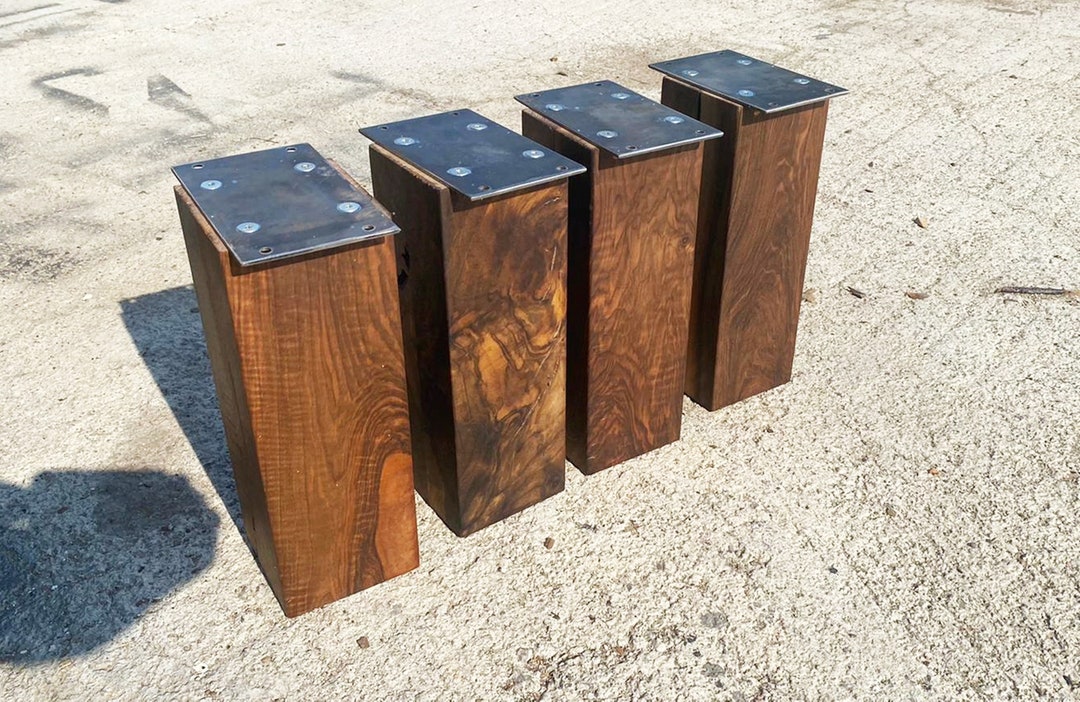 Table Leg, Solid Wood Walnut Thick Base, Coffee Table Base, Sturdy ...