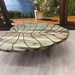 Epoxy Coffee Table, Custom Design Leaf Shaped Table, Solid Walnut Wood ...