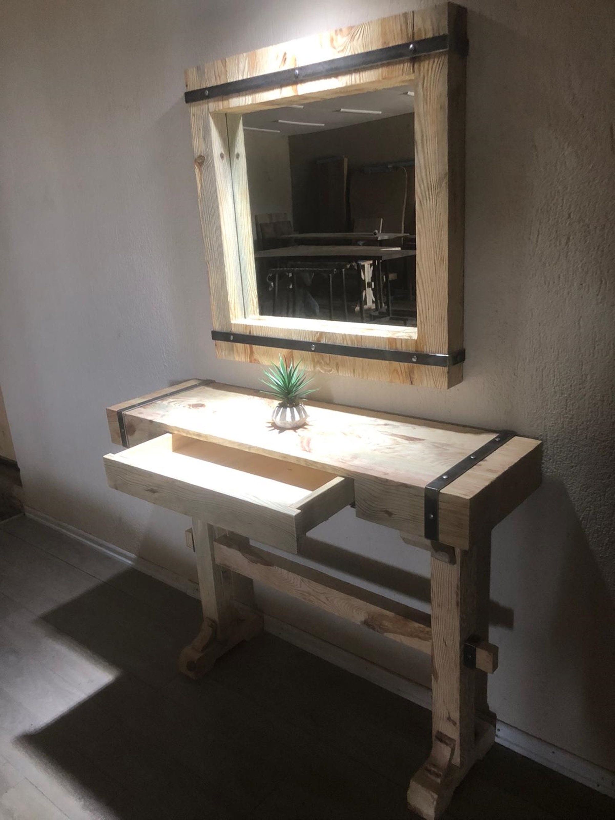 Console Table, Set With Mirror Bedroom Console With Drawers ,hallway ...