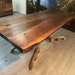 Table Base, Deer Antler Design Wooden Base, Solid Walnut Wood Leg ...
