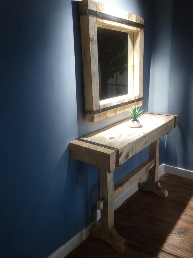 Console Table, Set With Mirror Bedroom Console With Drawers ,hallway ...