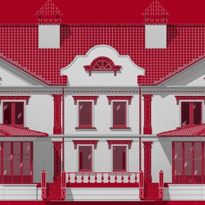 Classical‑flair Modern Villa Revit Project | Luxury 2‑story BIM Model ...