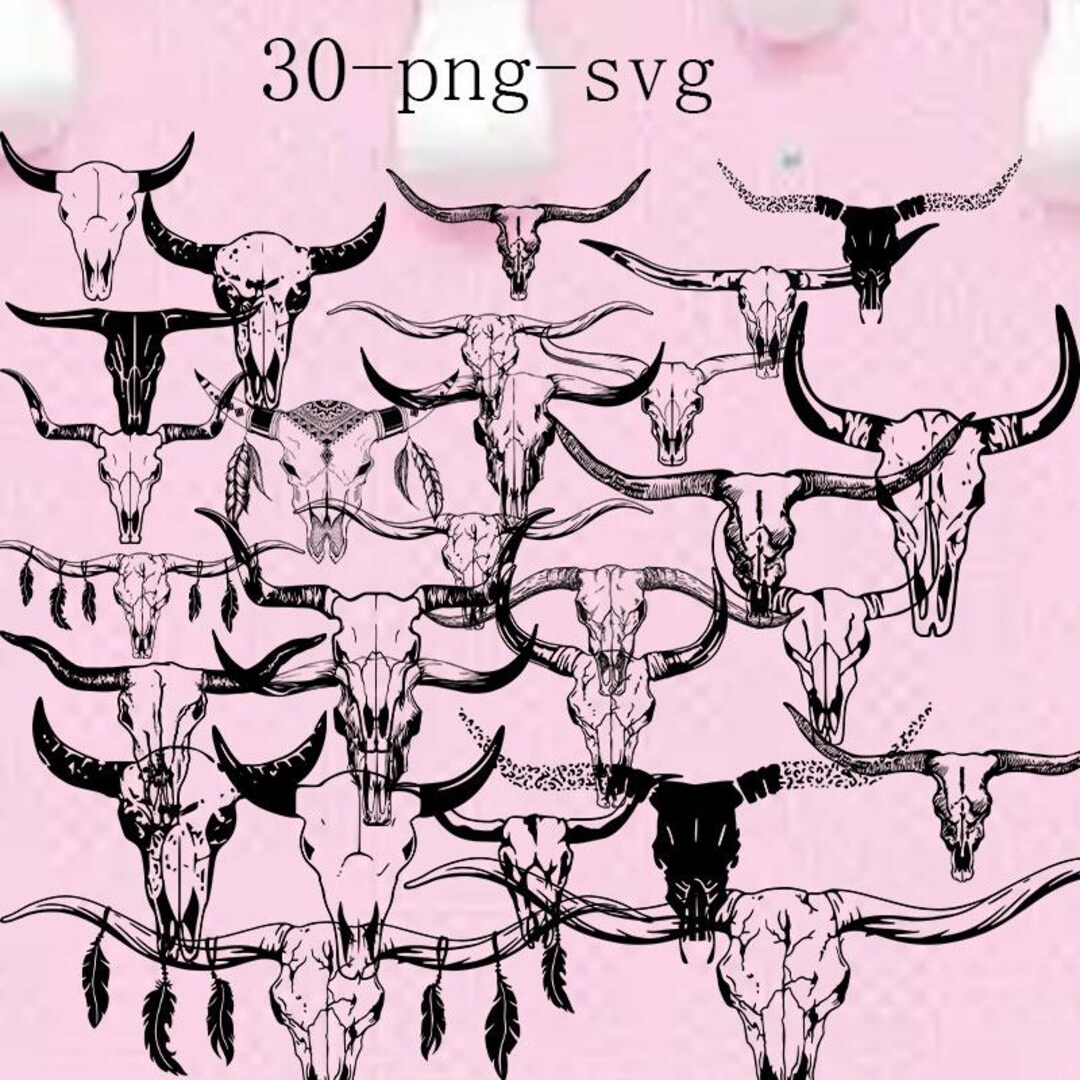 Bull Head Shape Transparent PNG Material Unique Animal Pattern Designs ...