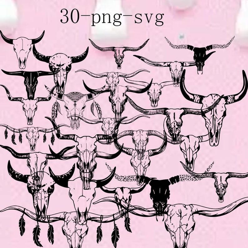 Bull Head Shape Transparent PNG Material Unique Animal Pattern Designs ...