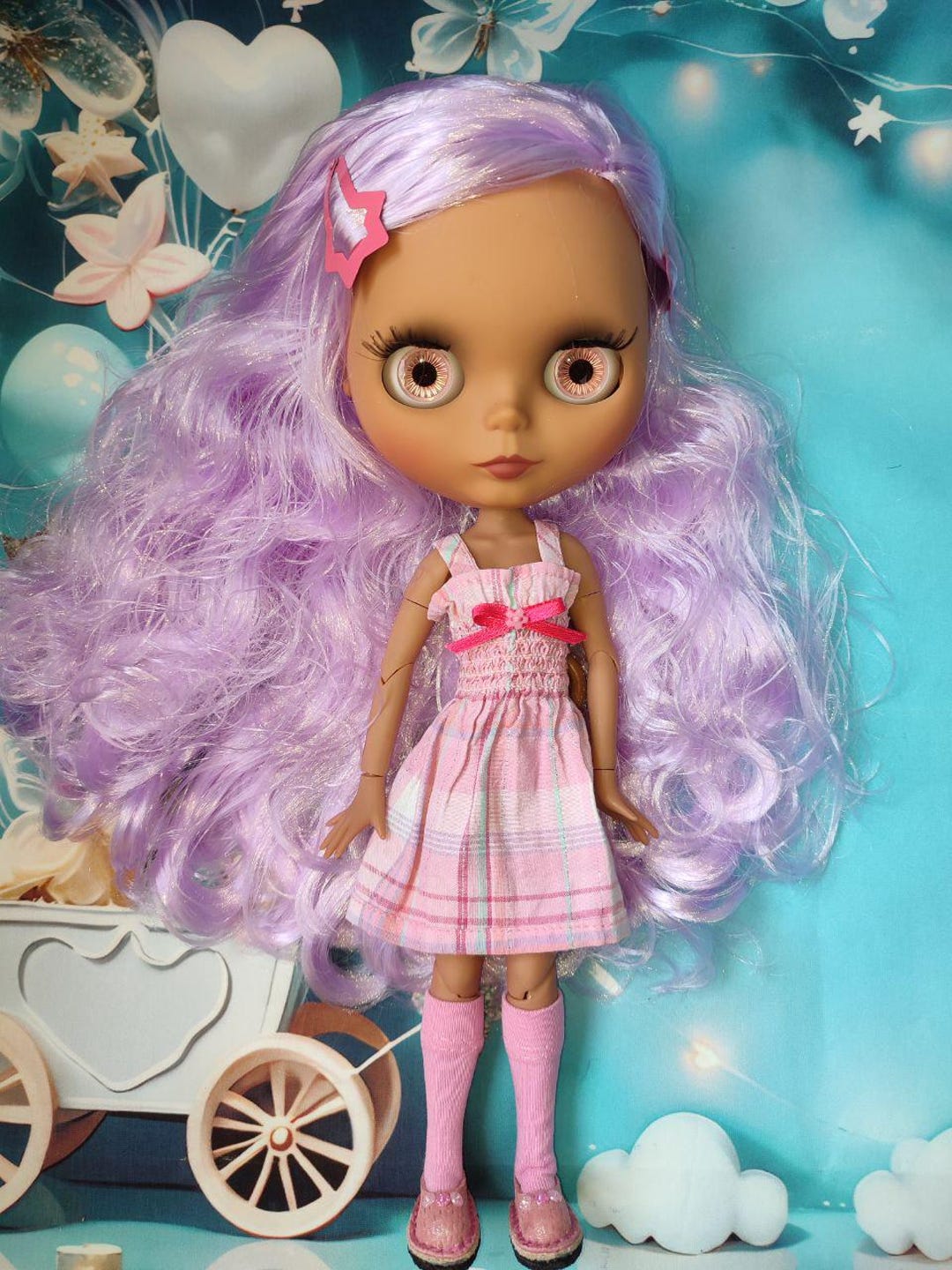 Set of Four Pieces in Pink for a Doll Neo, Blythe, Licca, Pullip ...