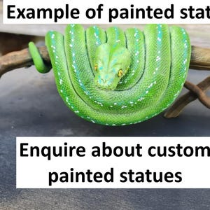Green Tree Python Statue - 3D Printed Australian Python Sculpture ...