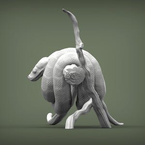 Green Tree Python Statue - 3D Printed Australian Python Sculpture ...