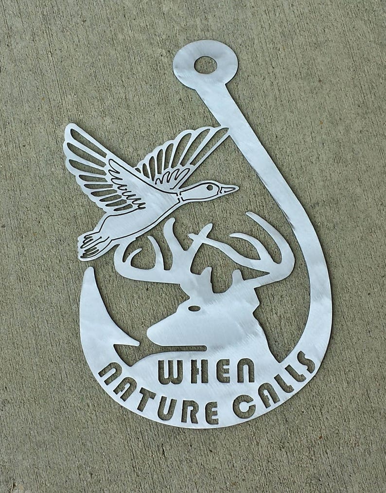 Plasma Cut Fish Hook Deer and Duck Wall Plaque Made to Order - Etsy