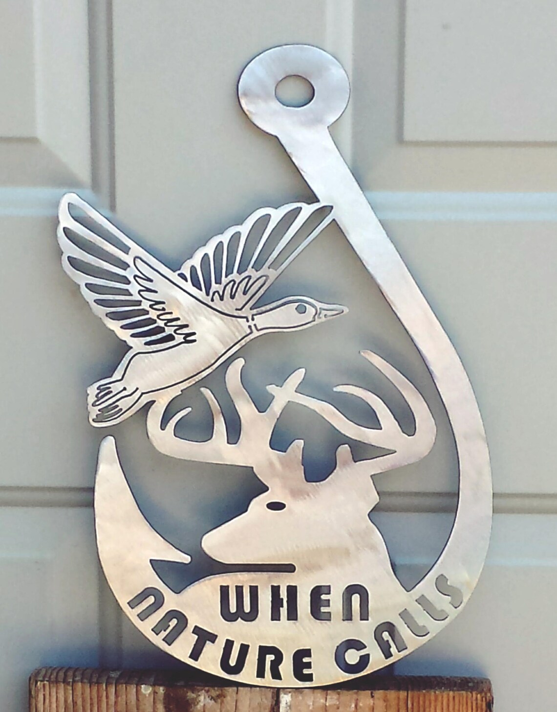 Plasma Cut Fish Hook Deer and Duck Wall Plaque Made to Order - Etsy