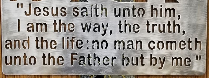 Christian Bible Verse John 14:6 Plasma Cut Metal Sign - Etsy