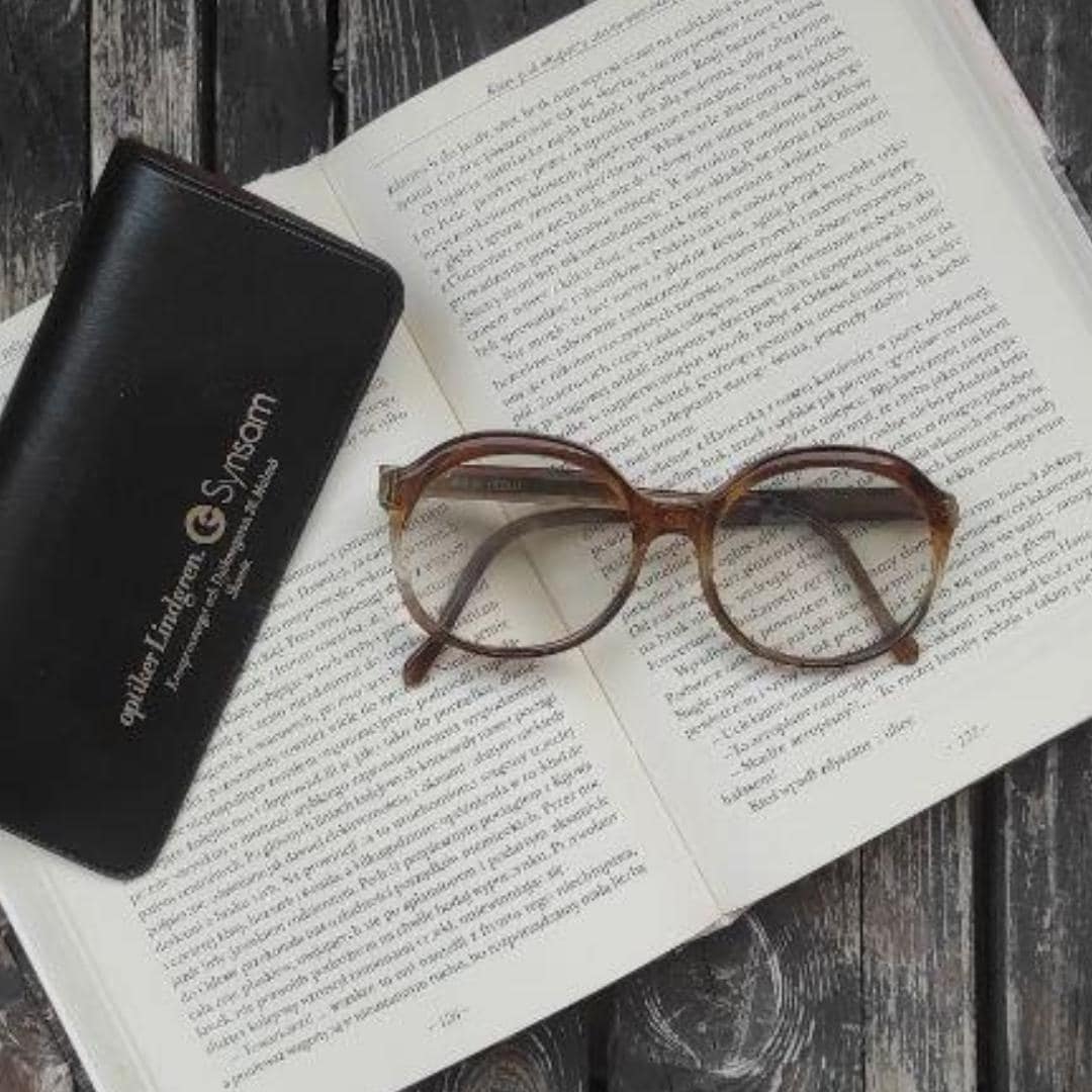 Vintage Round Shape Glasses, Women Eyeglasses Frame With Case, Reading ...