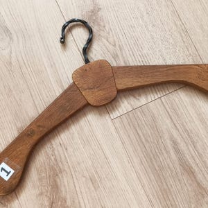 Vintage Rustic Clothes Hanger, Wood Metal Coat Hangers, Folk Art ...