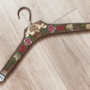 Vintage Rustic Clothes Hanger, Wood Metal Coat Hangers, Folk Art ...