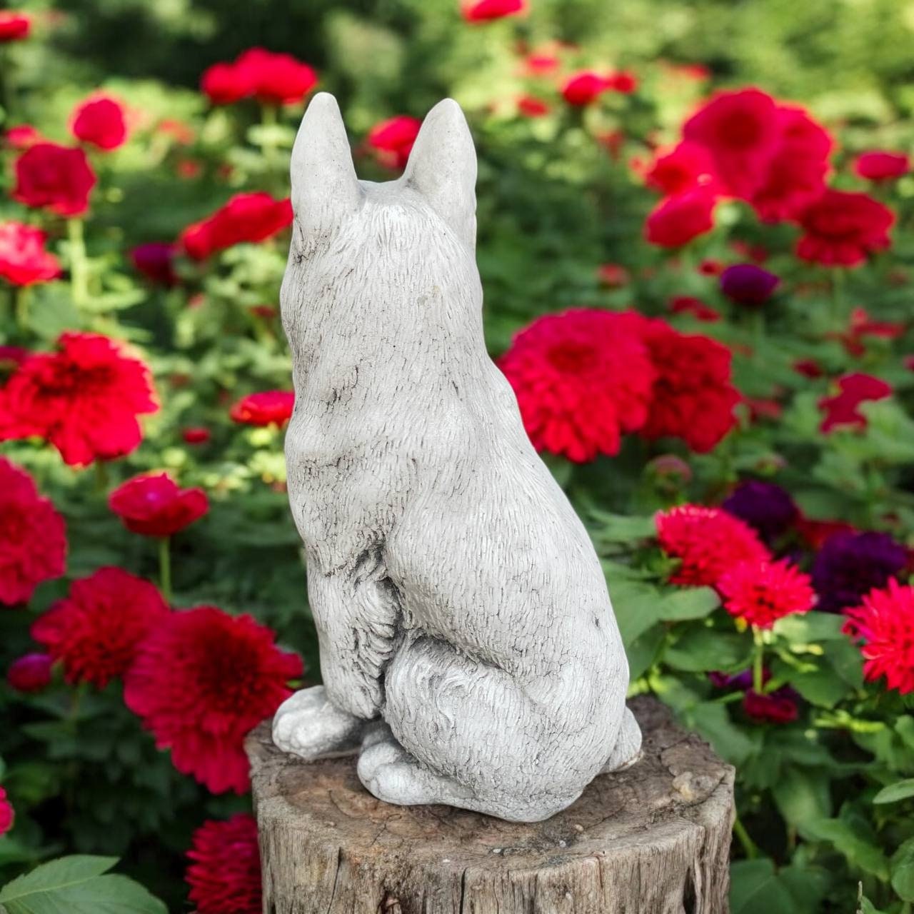 Massive German Shepherd Dog Statue, Concrete Sitting Puppy Sculpture ...